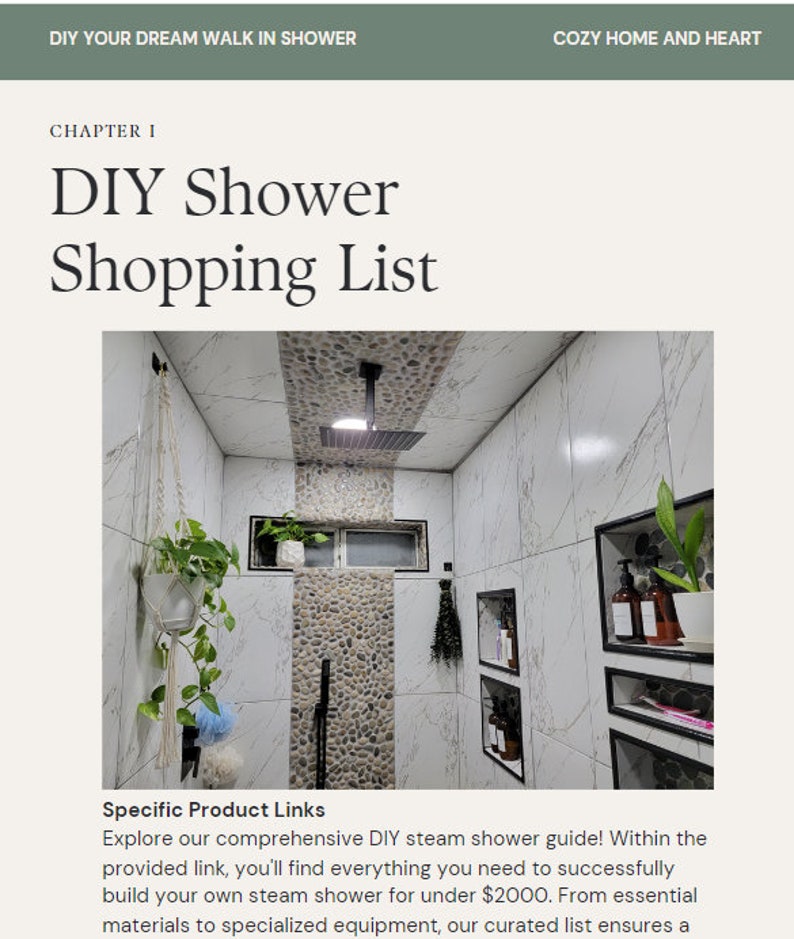 DIY Walk in Steam Shower Guide Build Under 2000 Dollars | Easy ...