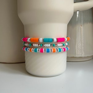 Summer Stanley Bracelet Stack, Boot Topper, Tumbler Accessories - Etsy