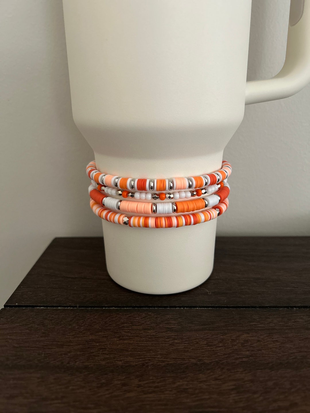 Orange Stanley Bracelet Stack, Tumbler Accessories, Boot Topper - Etsy