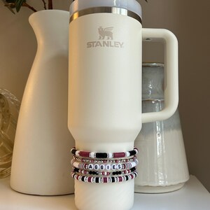 Personalized Maroon and Black Stanley Bracelet Stack, Boot Topper. - Etsy