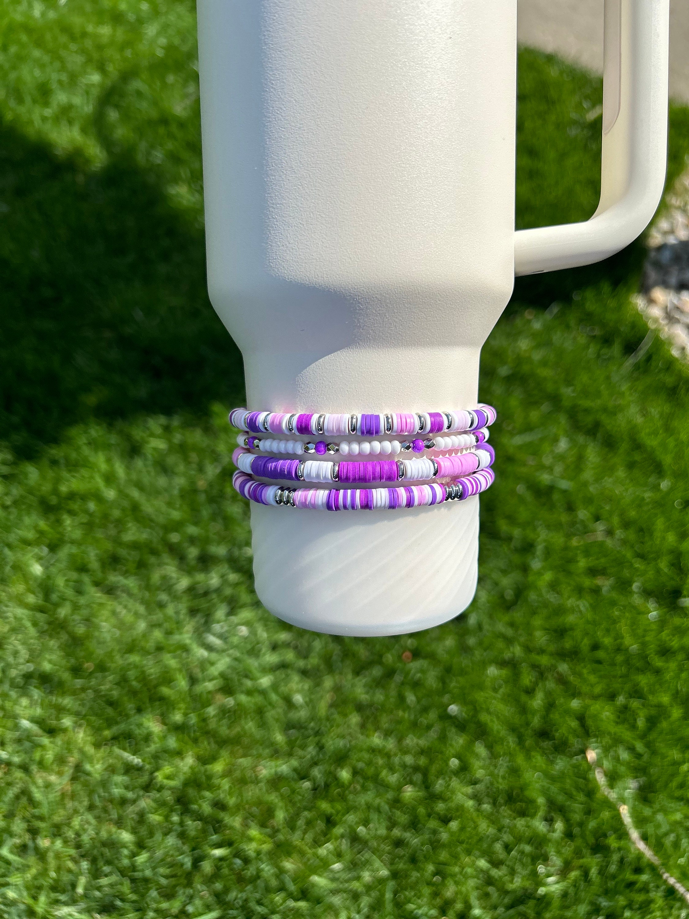 Purple Stanley Bracelet Stack, Tumbler Accessories, Boot Topper - Etsy