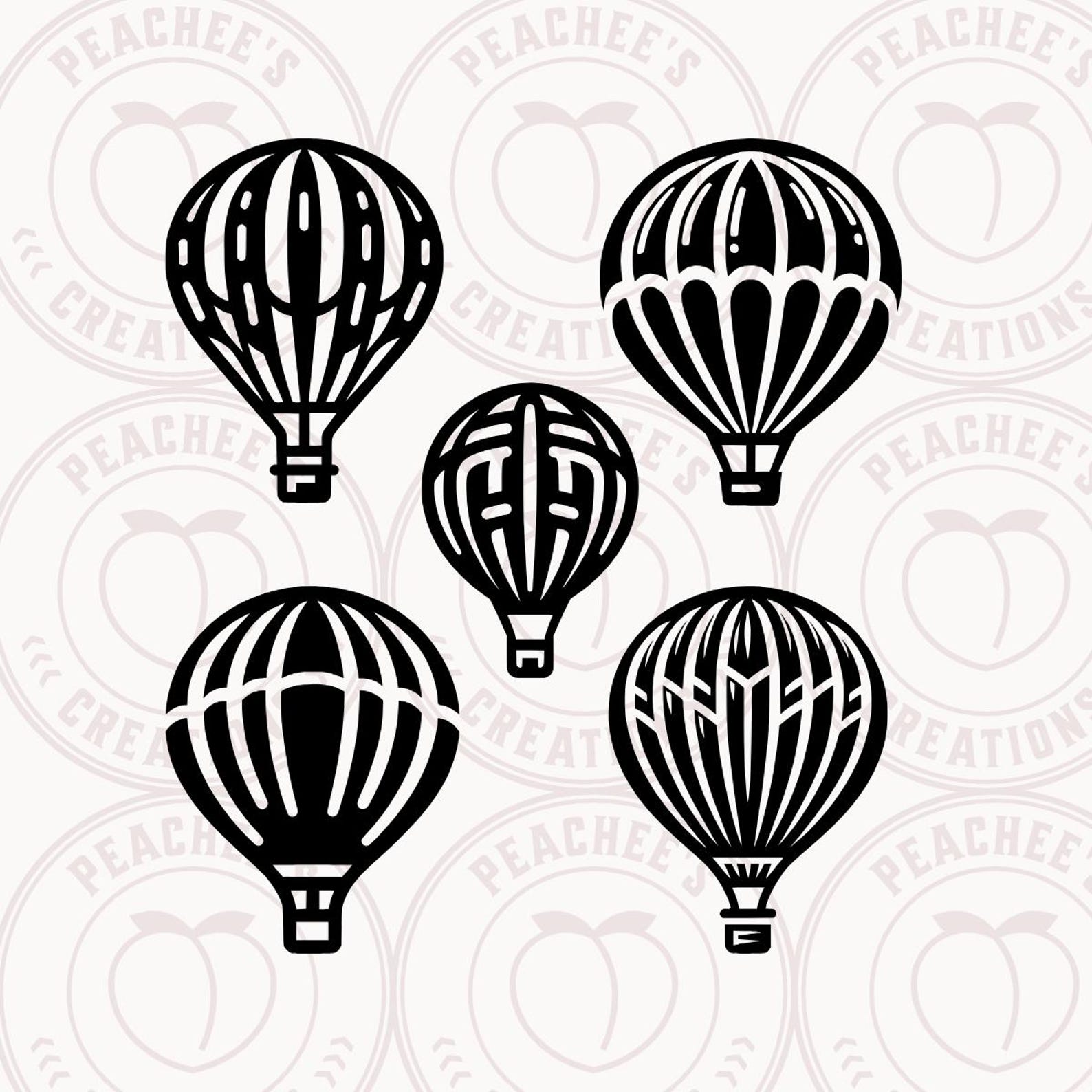 Hot Air Balloon Bundle Svg, Balloon SVG, Balloons Svg, Balloon Clipart ...