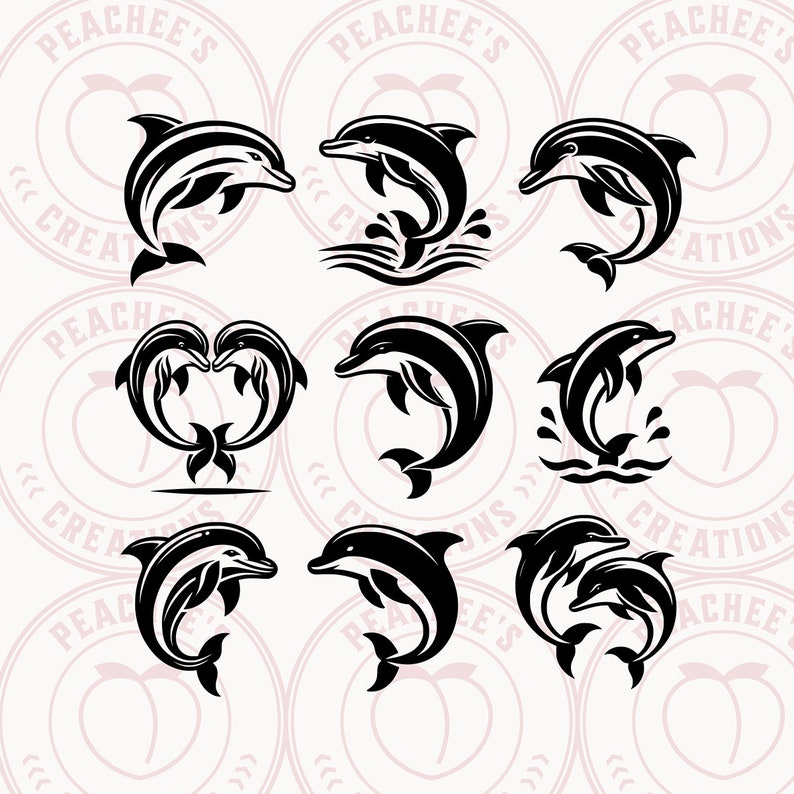 Dolphin SVG, Dolphins Svg, Dolphins Bundle SVG, Dolphin Clipart ...