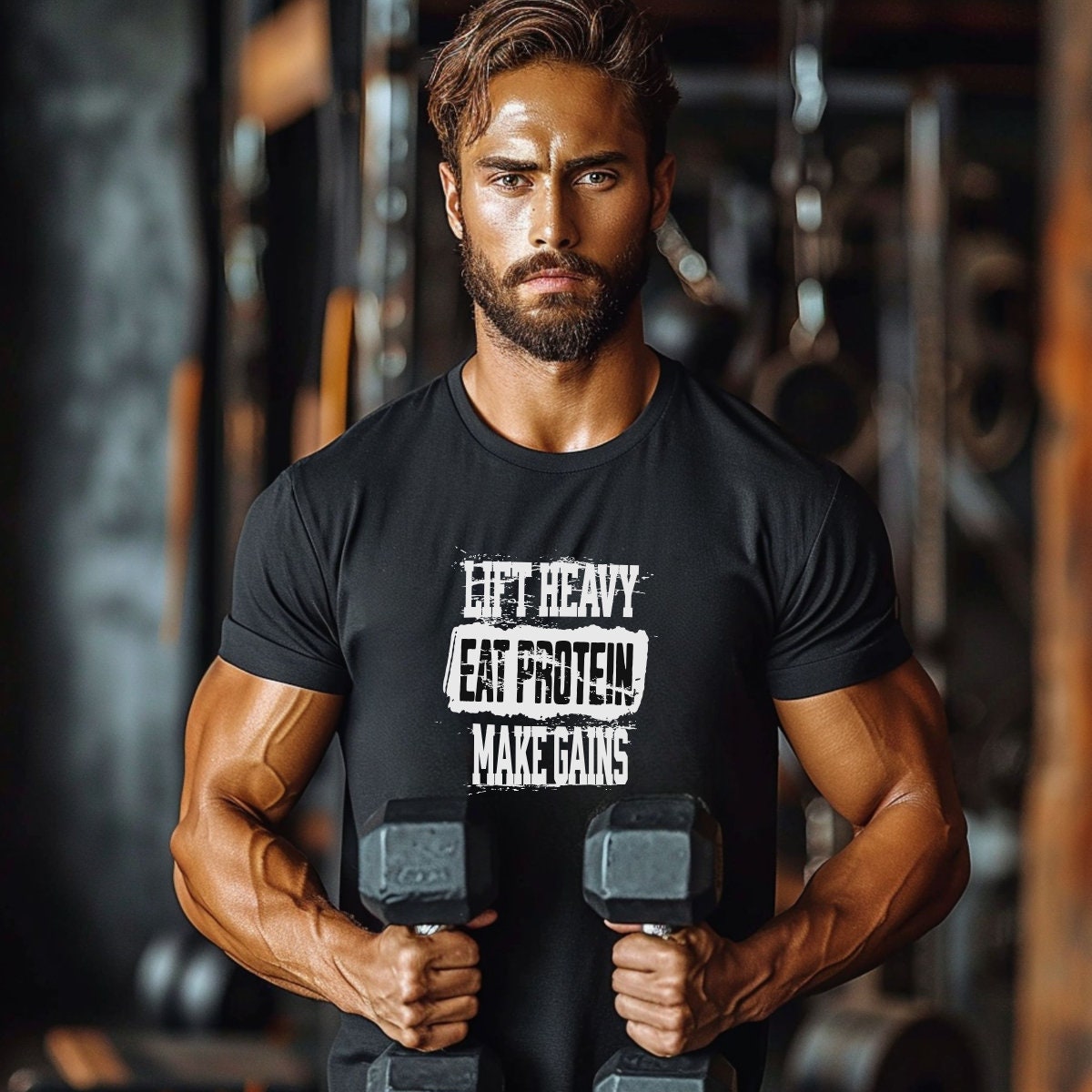 Lift Heavy Eat Protein Make Gains Workout PNG, JPG, SVG Digital Design ...