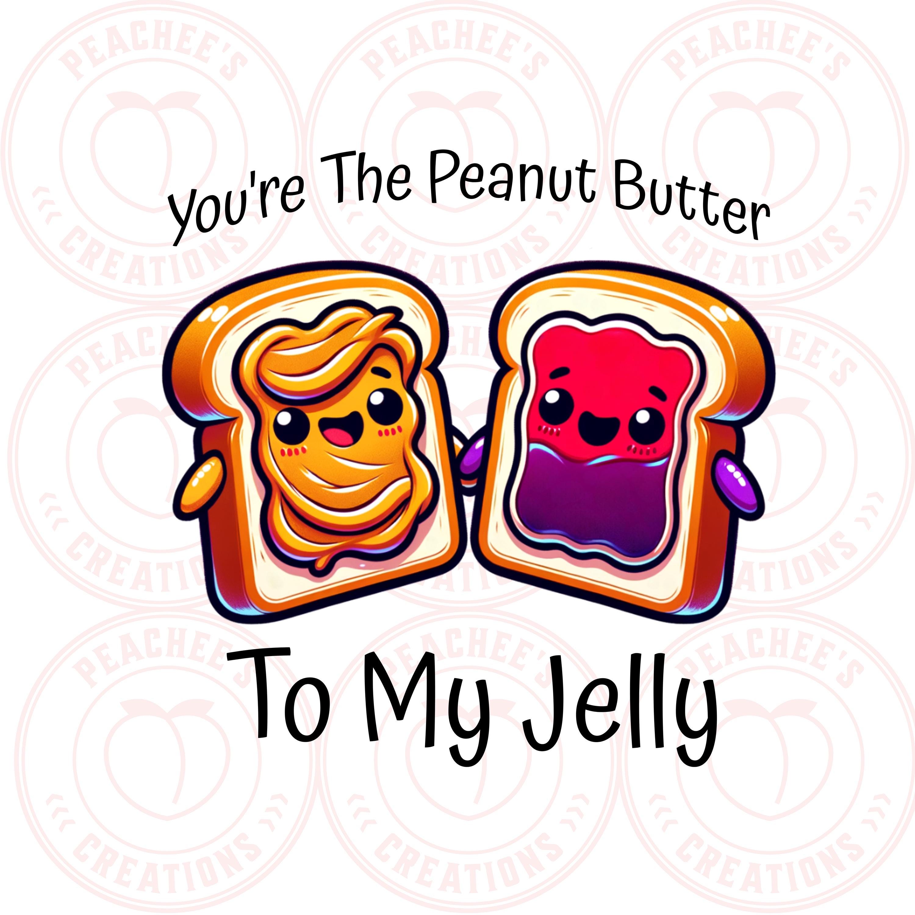 Peanut Butter & Jelly Png, Valentine Png, Love Png, Cute Valentines Png ...