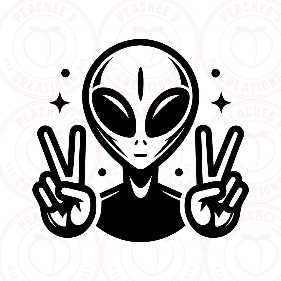 Alien SVG, Space SVG, Alien Clipart, Alien Vector, Cute Alien SVG - Etsy