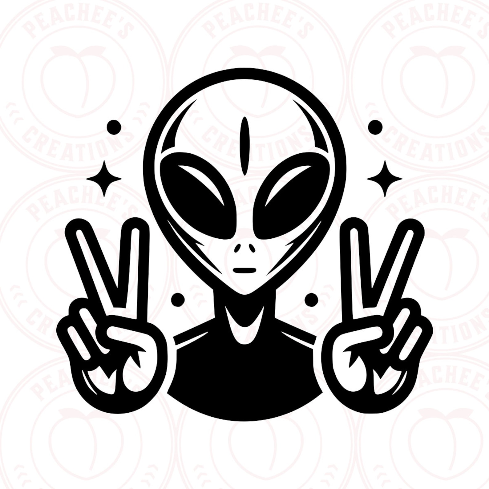 Alien SVG, Space SVG, Alien Clipart, Alien Vector, Cute Alien SVG - Etsy