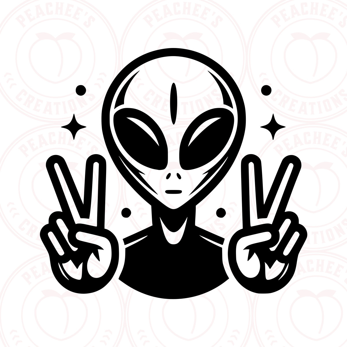 Alien SVG, Space SVG, Alien Clipart, Alien Vector, Cute Alien SVG - Etsy