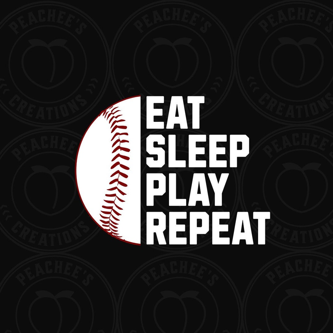 Eat Sleep Play Repeat Baseball SVG, PNG, JPG Digital Download - Etsy