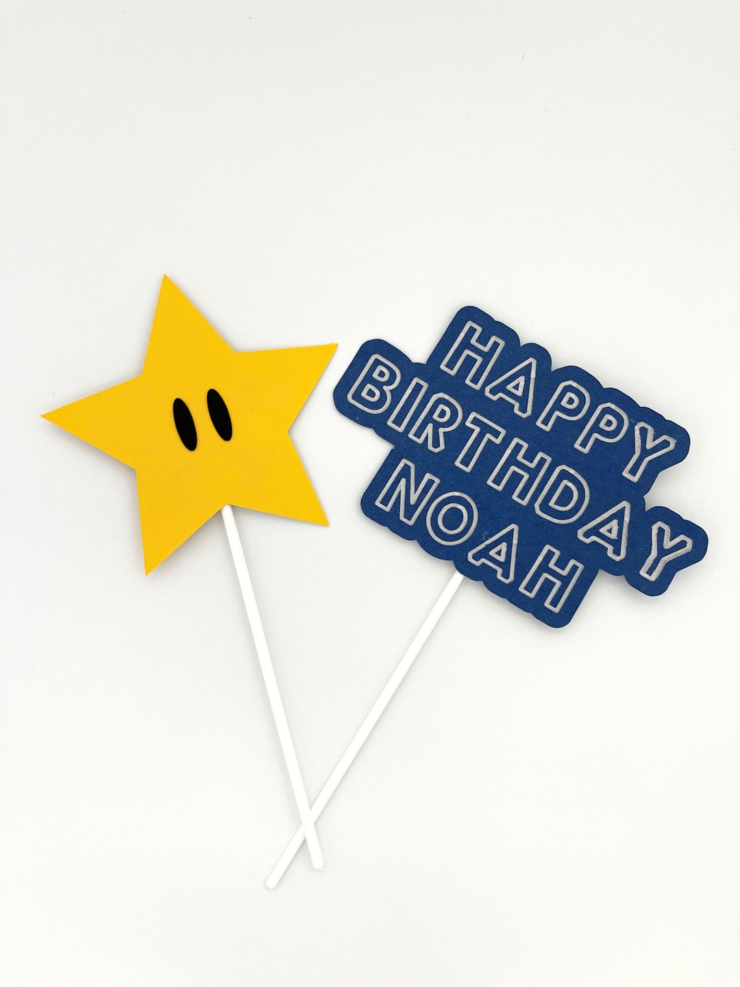 Super Mario Star Cake Topper - Etsy