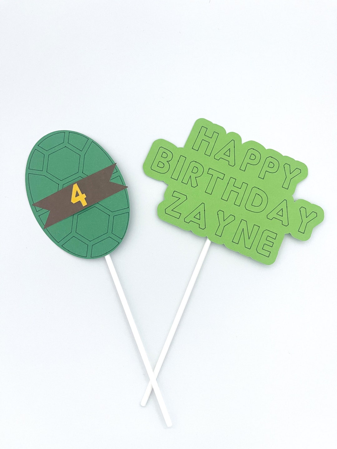 Turtle Shell Cake Topper | Custom Kids Party Decor - Etsy