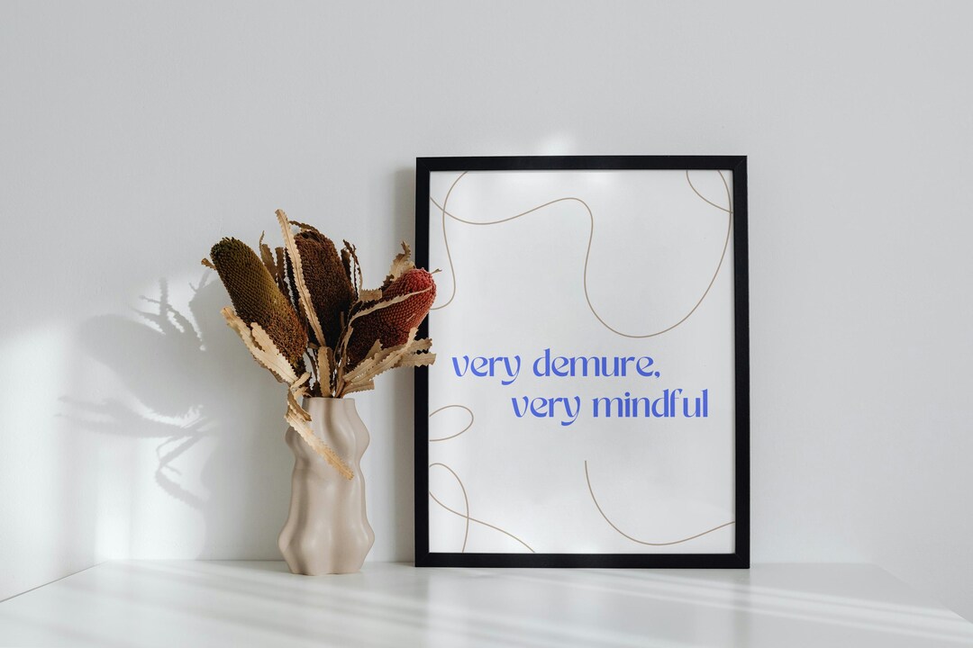 Very Demure Printable Poster, Trendy Art, Aesthetic Room Posters - Etsy