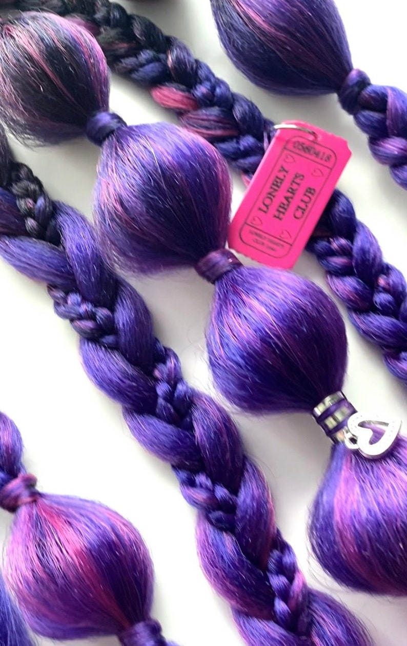 HEARTBREAKER Set of Reusable Tie-in Festival Rave Braids - Etsy