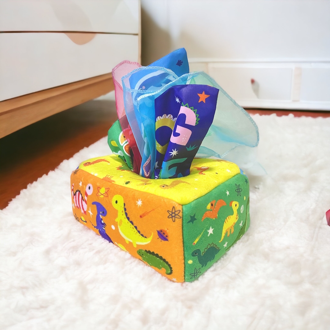 Baby Tissue Box Toy | Montessori Toys | Tissue Box Toy for Babies 6-12 ...