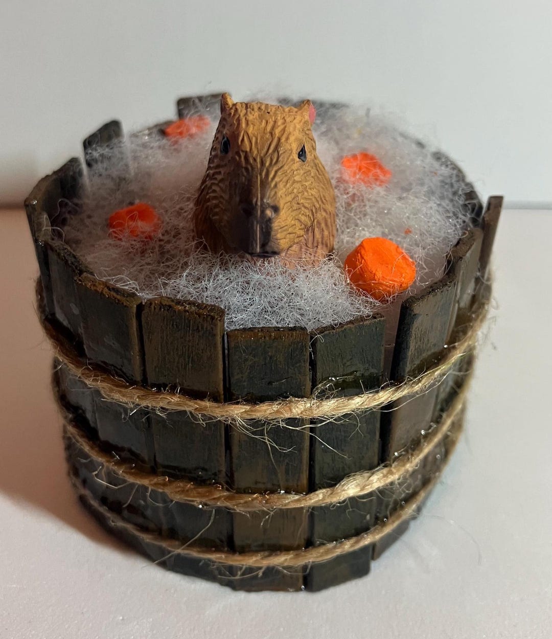 Capybara Spa Barrel Diorama, 2.5'' Display Piece - Etsy
