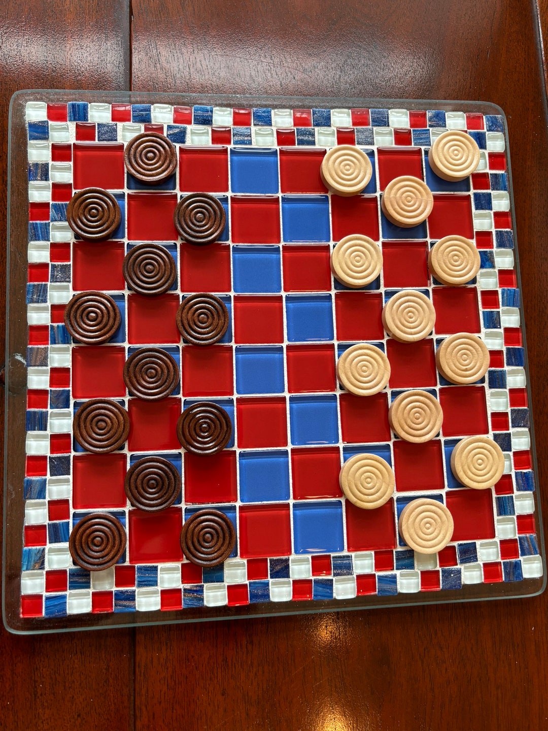 Unique Handcrafted Mosaic Checkerboard - Etsy