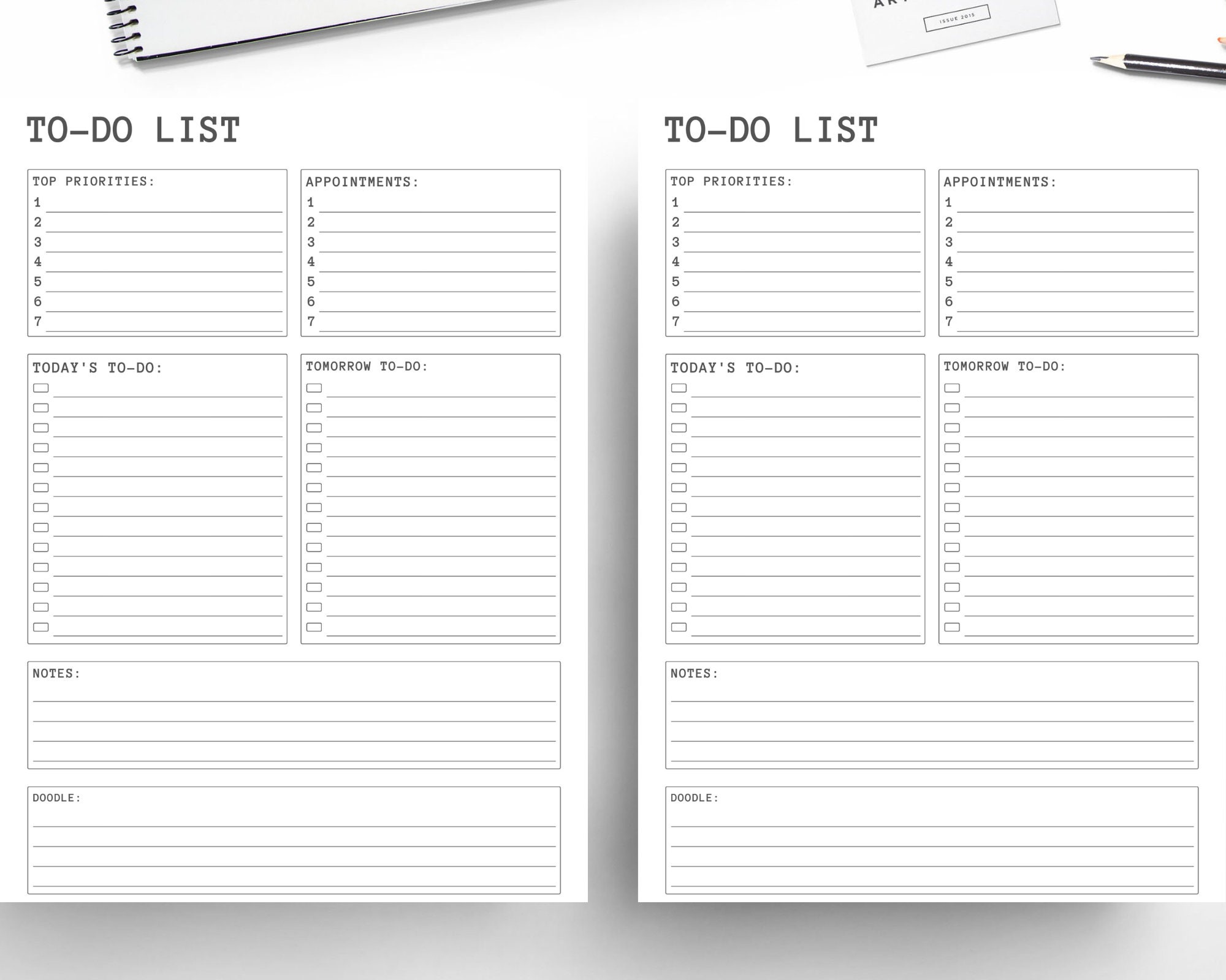 Minimal to Do List Printable, Simple Tasks List Template, Productivity ...