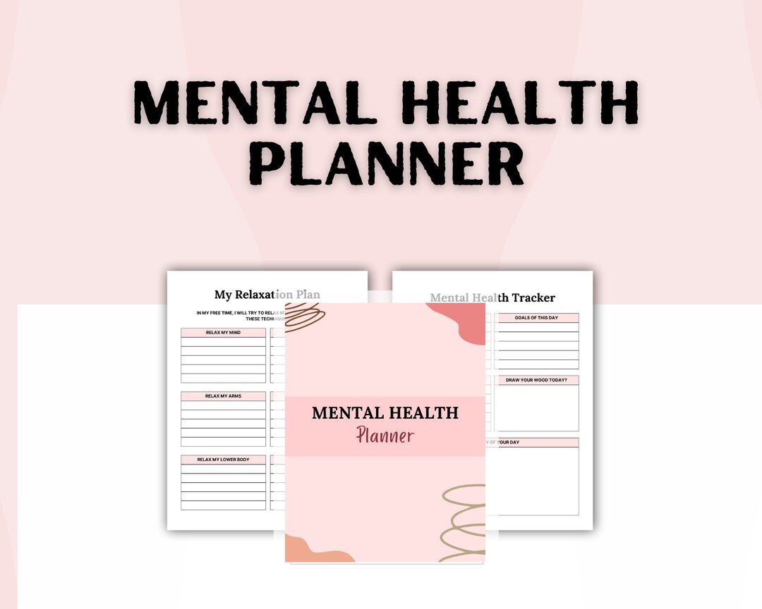 Mental Health Journal, Printable Mental Health Planner, Anxiety Mood ...