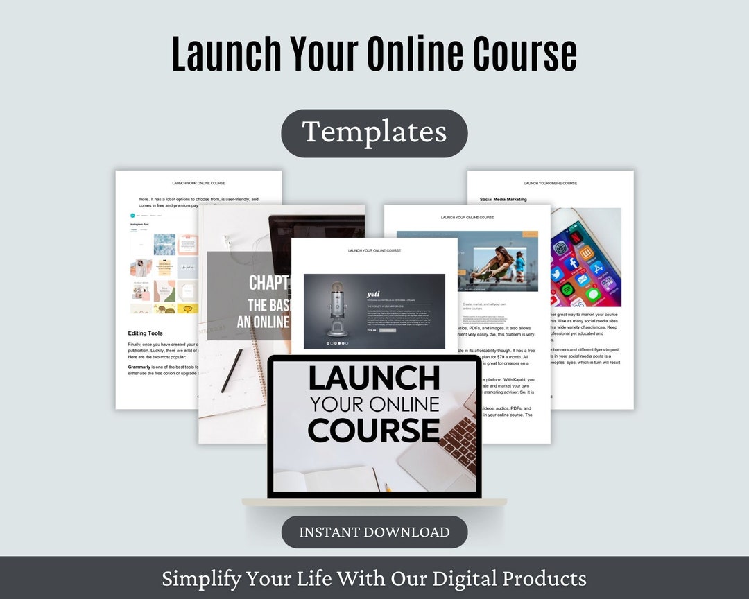 Online Course, Step by Step Guide to Launch Your Course, Social Media ...