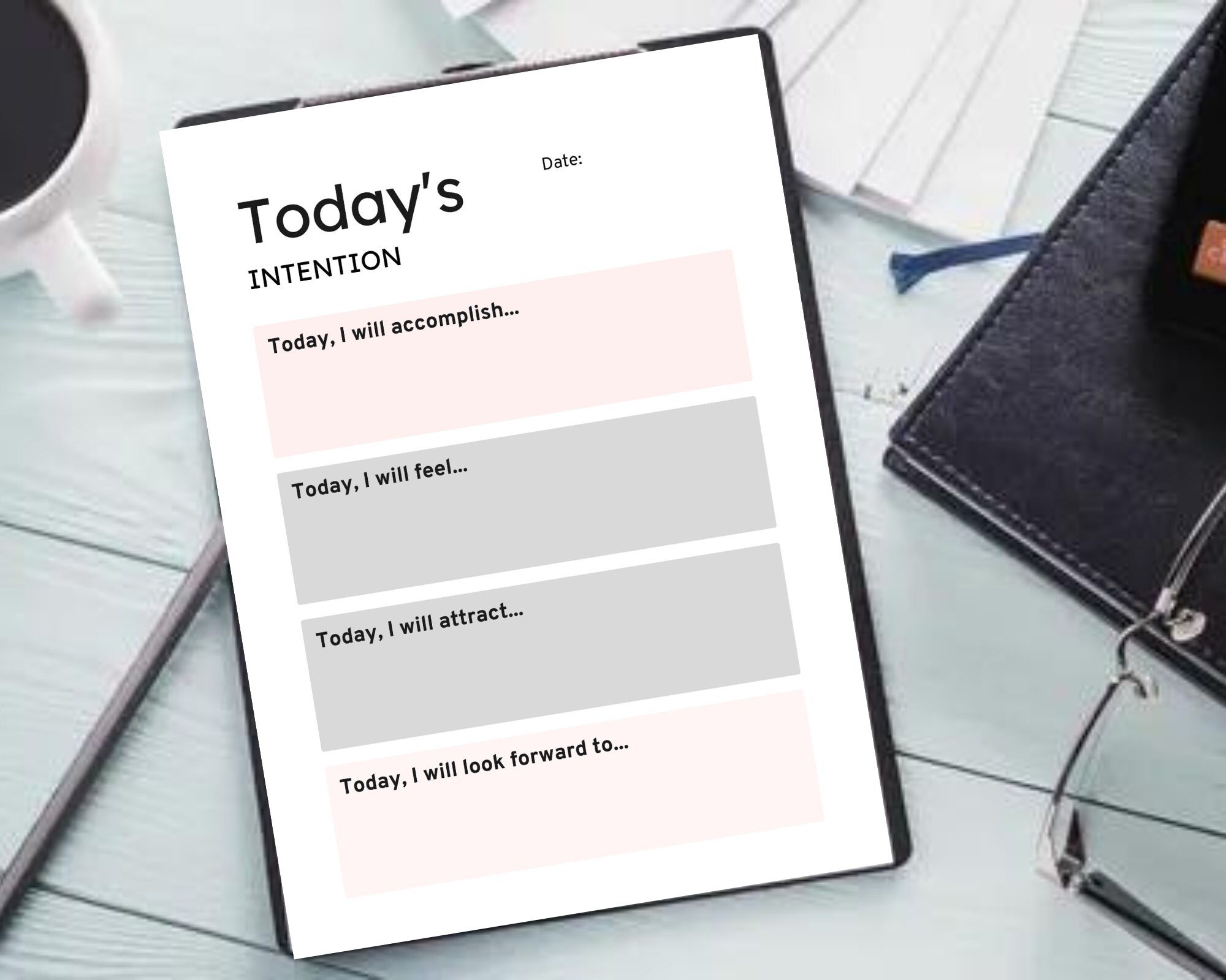 The Intention Setting Planner Printable, Daily Prompts, Intention ...