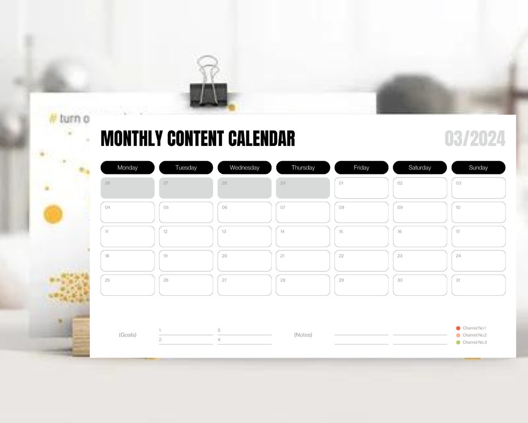 2024 Minimalist Calendar Printable, Monthly Planner 2024, Landscape ...