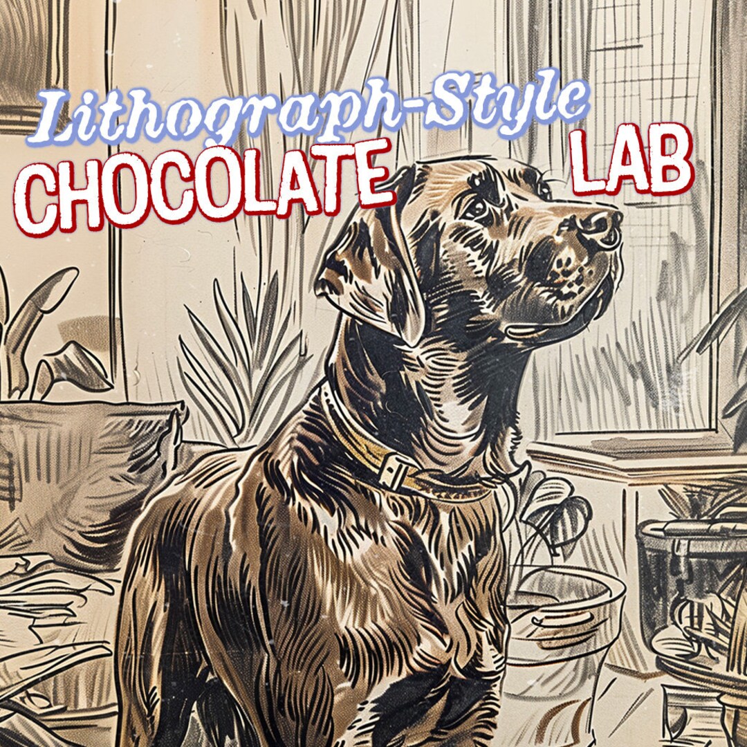 INSTANT DOWNLOAD: Printable Chocolate Labrador Dog Portrait ...