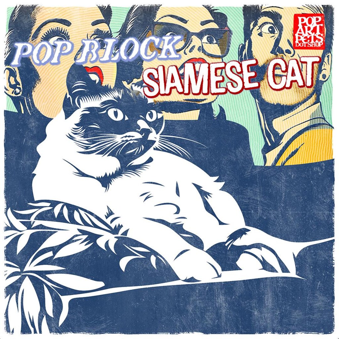 INSTANT DOWNLOAD: Printable Pop Block Siamese Portrait Virtual Meets ...