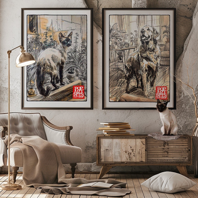 INSTANT DOWNLOAD: Printable Vintage Lithograph German Shepherd Portrait ...