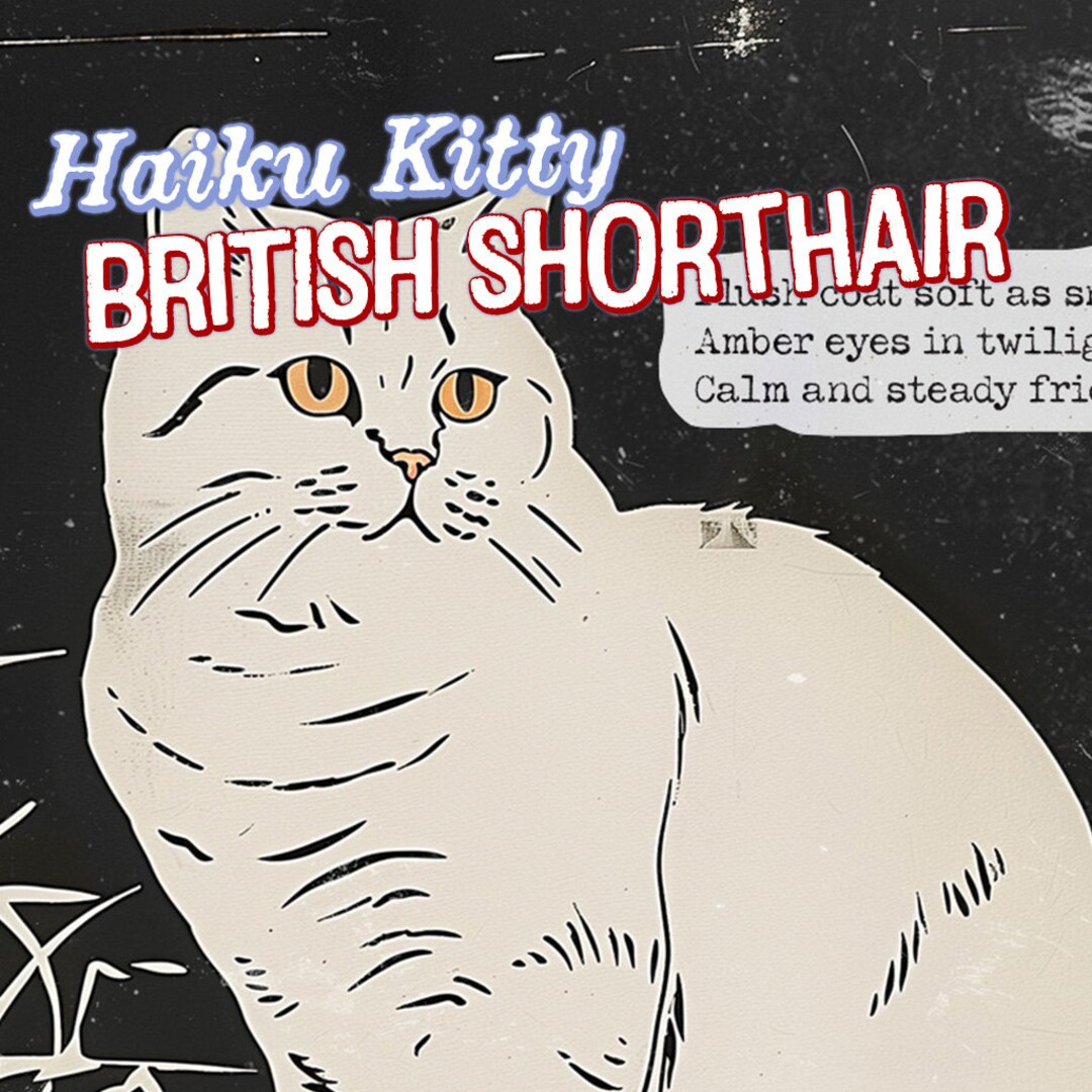 INSTANT DOWNLOAD: Printable Vintage Block Print-style British Shorthair ...