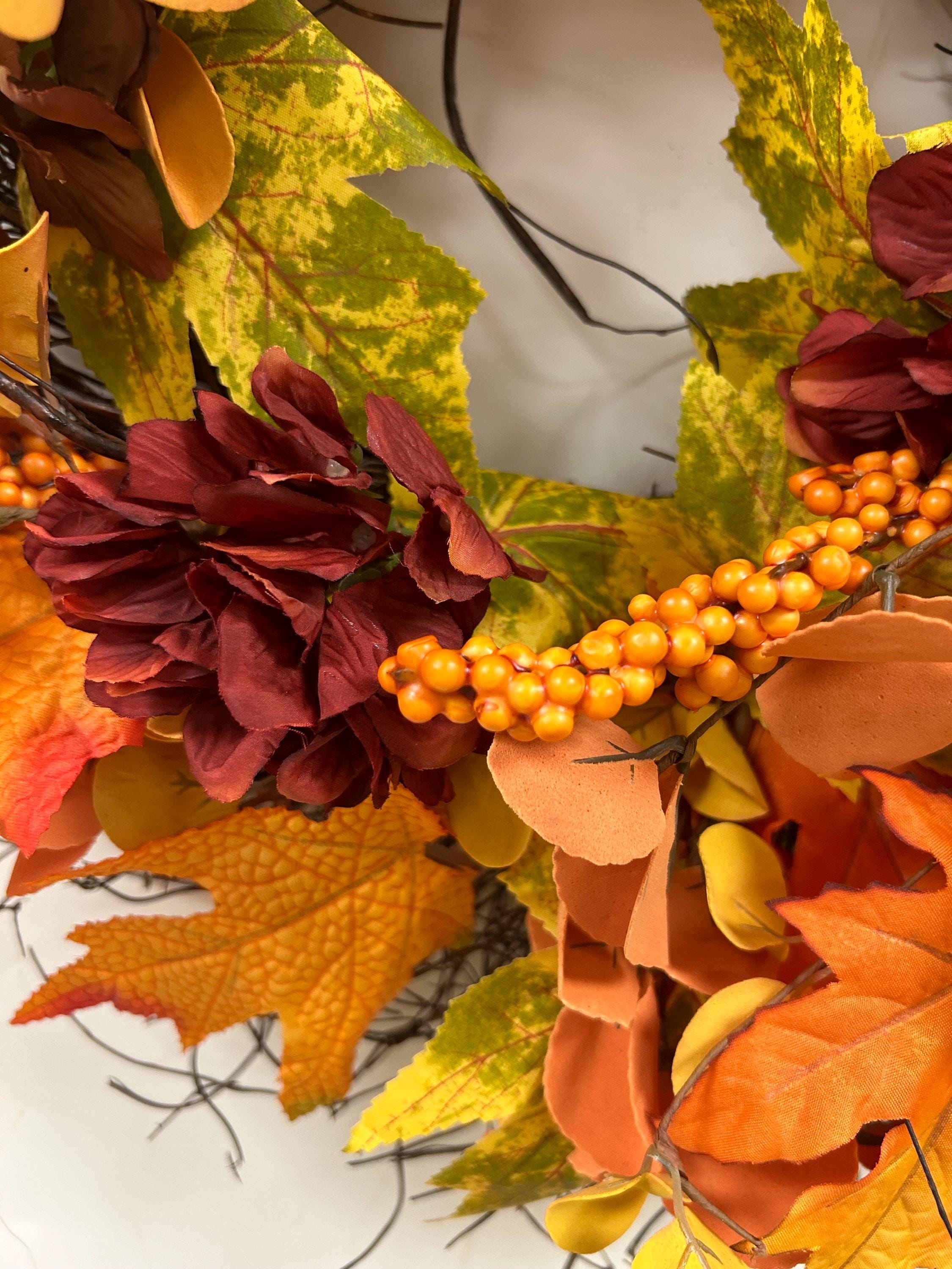 Fall Harvest Wreath Fall Front Door Decor Handmade Seasonal Wreath GIFT ...