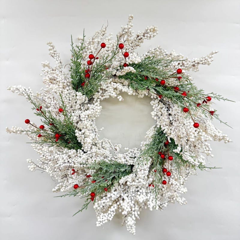 White Berry Wreath - Etsy
