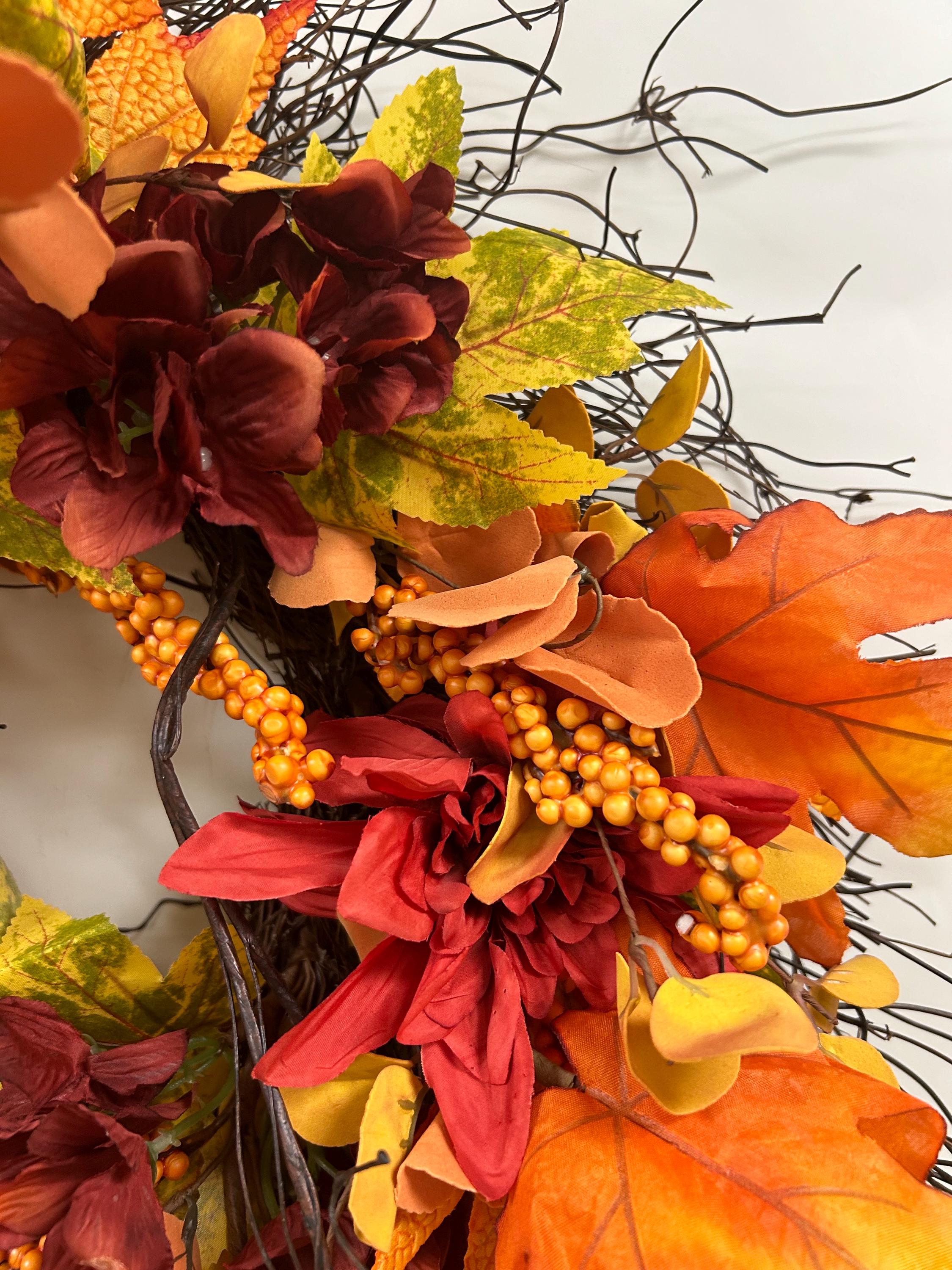 Fall Harvest Wreath Fall Front Door Decor Handmade Seasonal Wreath GIFT ...