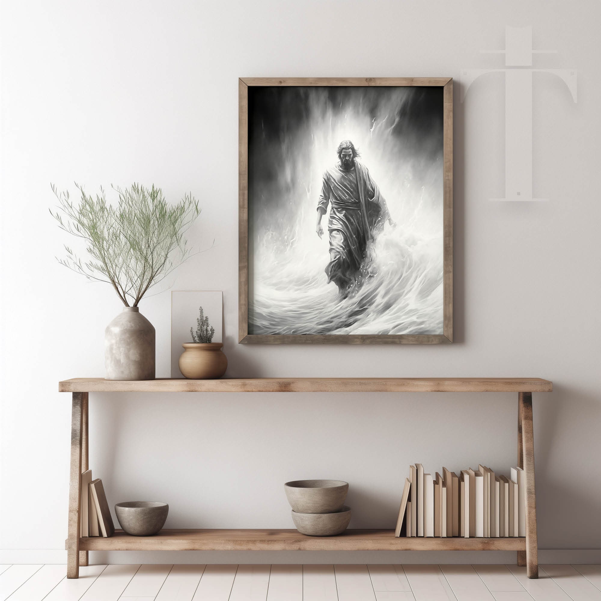 Jesus Calms Our Storm | PRINTABLE Digital Download | Charcoal Art Print ...