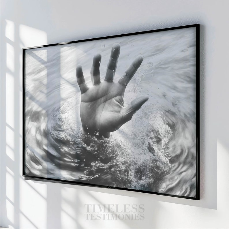 Lord Save Me Charcoal Art Print, Christian Wall Decor (digital Download ...