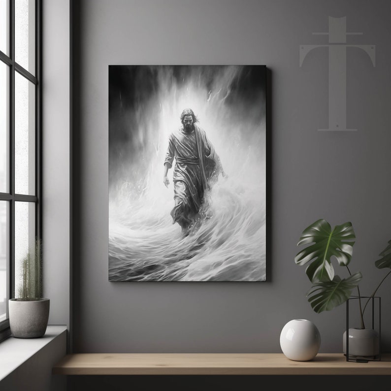 Jesus Calms Our Storm | PRINTABLE Digital Download | Charcoal Art Print ...