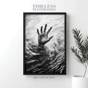 Lord, Save Me! | PRINTABLE Digital Download | Charcoal Art Print ...