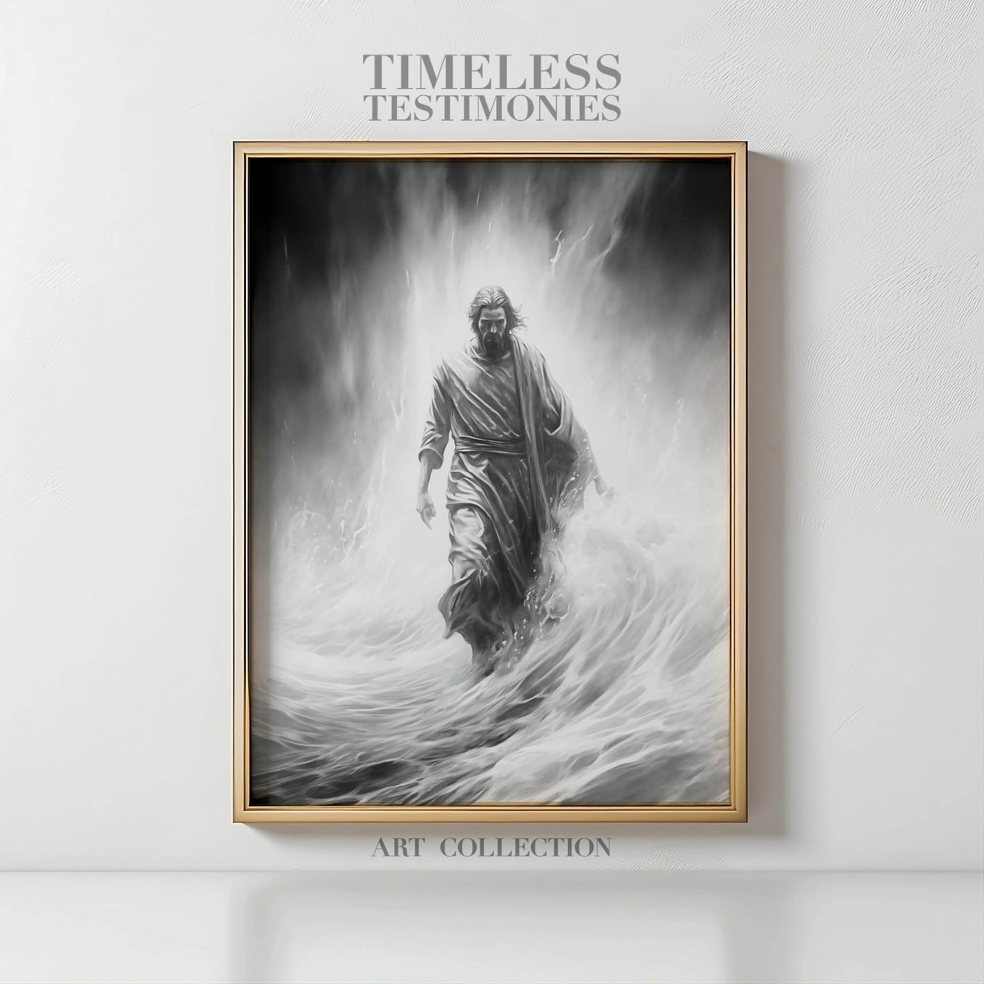 Jesus Calms Our Storm PRINTABLE Digital Download Charcoal Art Print ...
