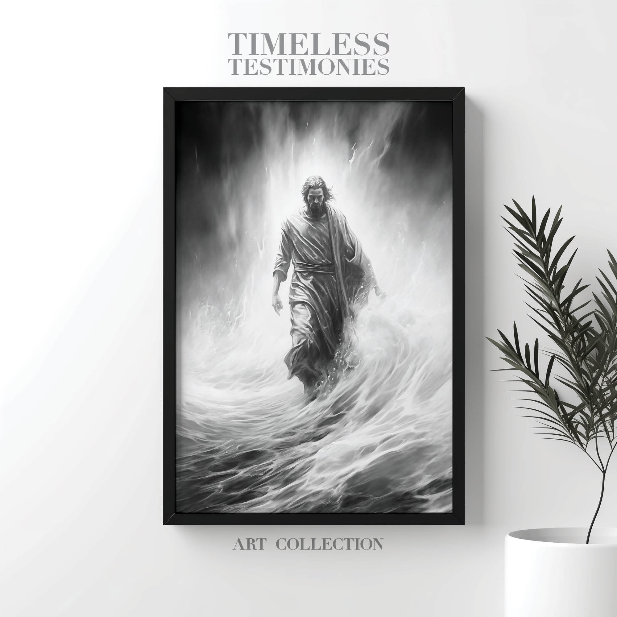 Jesus Calms Our Storm | PRINTABLE Digital Download | Charcoal Art Print ...