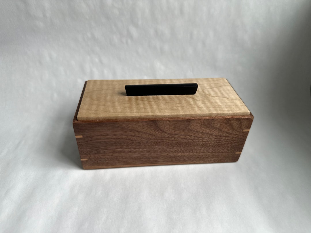Walnut and Maple Small Wooden Keepsake Box, Memory Box, Drop-in Lid ...