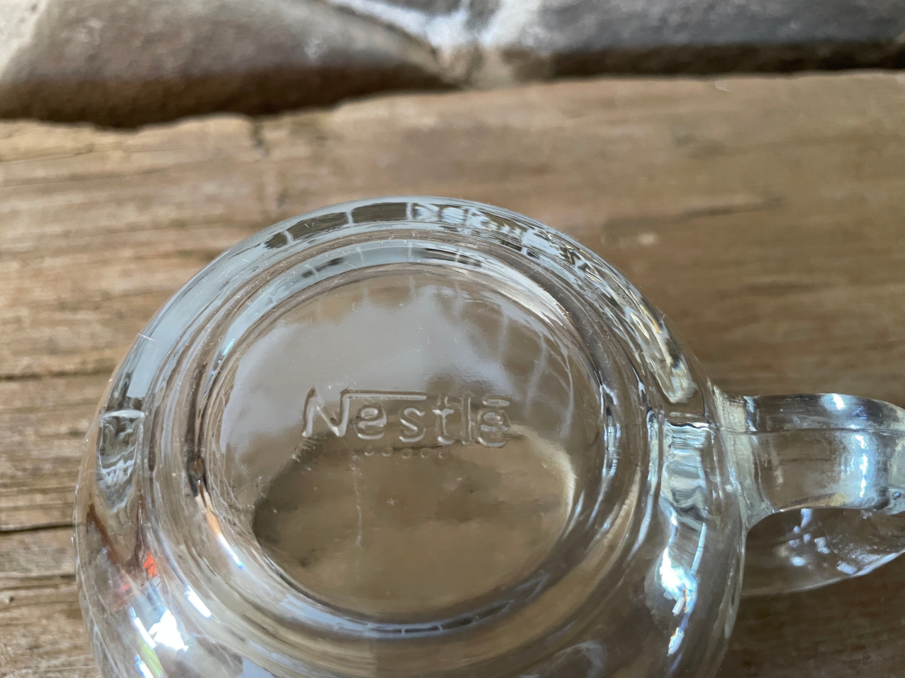 Vintage Nestlé Nescafé Etched Rounded Clear Glass World Globe Coffee ...