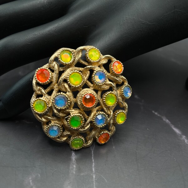 Multi Colored Brooch - Etsy
