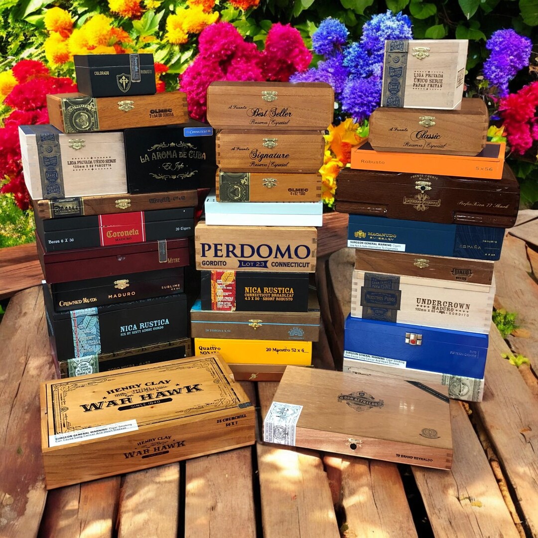 Lot of 15 Empty Wood Cigar Boxes - Etsy