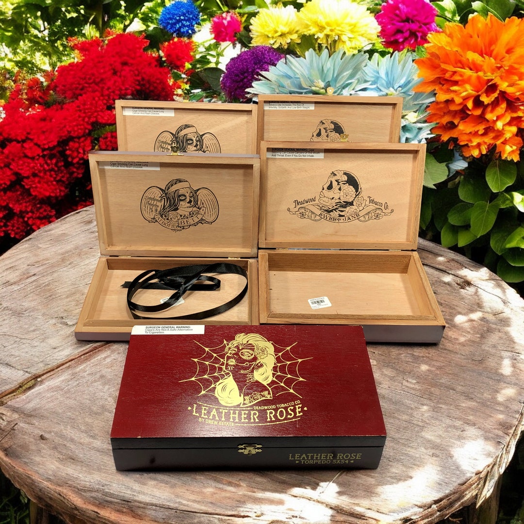 Lot of 5 Deadwood Empty Wooden Cigar Boxes 126 - Etsy
