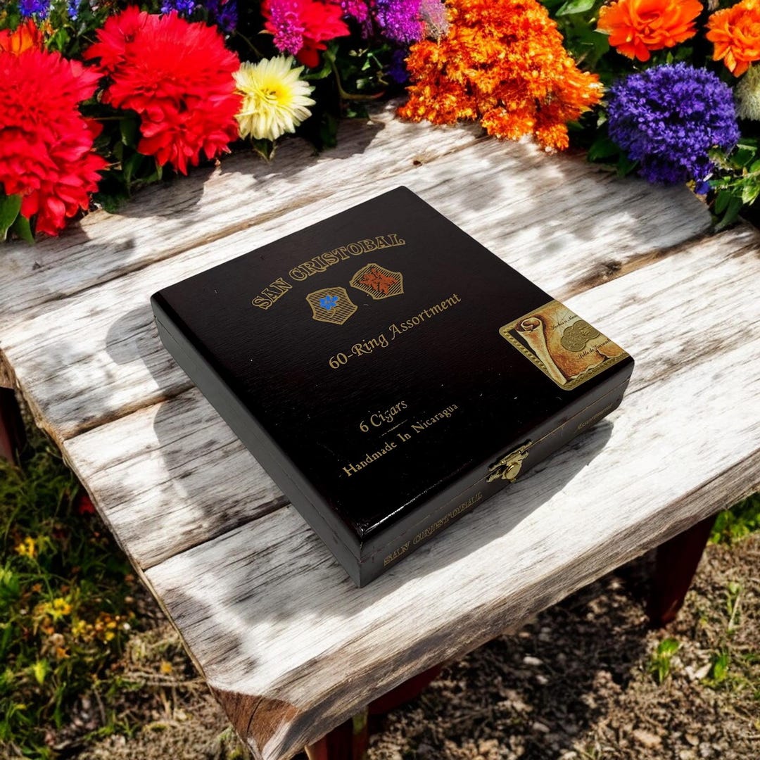 San Cristobal Assortment Empty Wooden Cigar Box 6.5x7x1.5 - Etsy