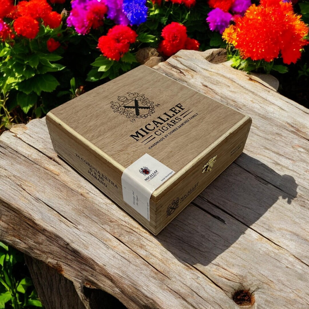 Micallef Migdalia Wooden Cigar Box 6.75x7x2.5 - Etsy