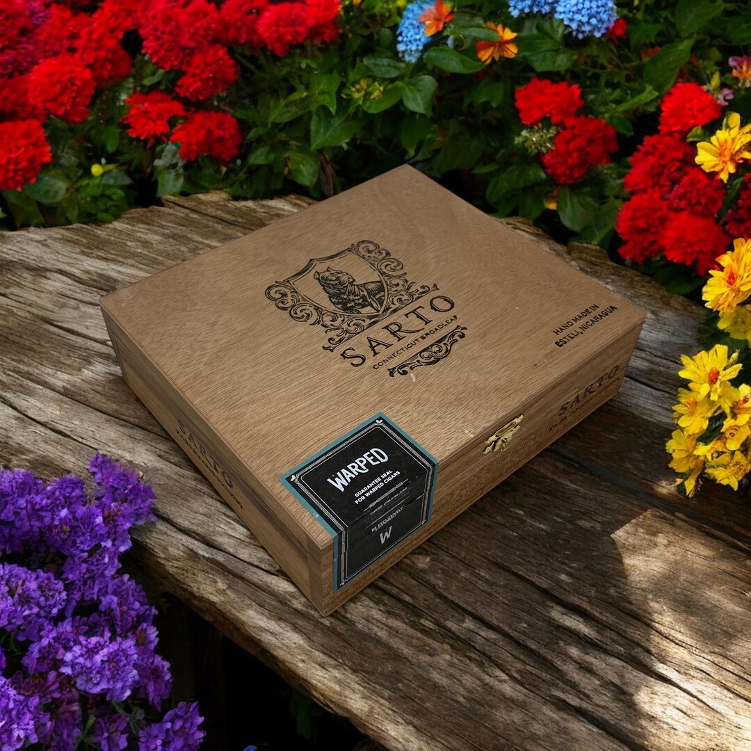 Warped Cigars Sarto Double Corona Empty Wooden Cigar Box 9x6.75x2 (1 ...
