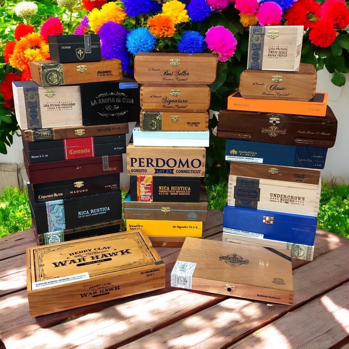 Lot of 10 Empty Wood Cigar Boxes - Etsy