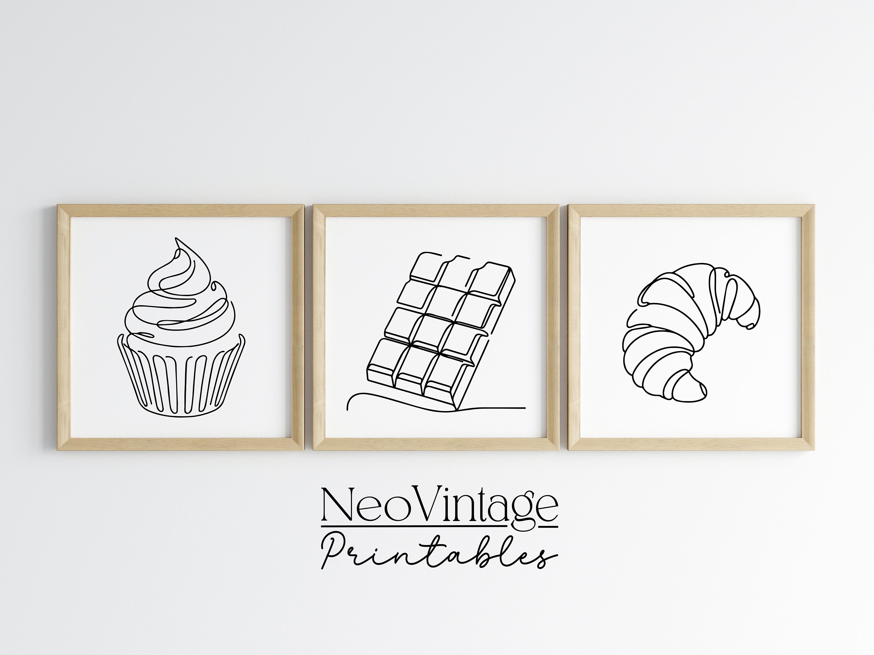 Choco Luxe Chocolate Bar Line Drawing Gourmet Wall Art Chocolate Lover ...