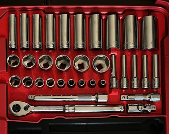 Custom STL File: Milwaukee Packout Low-profile Organizer for Tekton 3/8 ...
