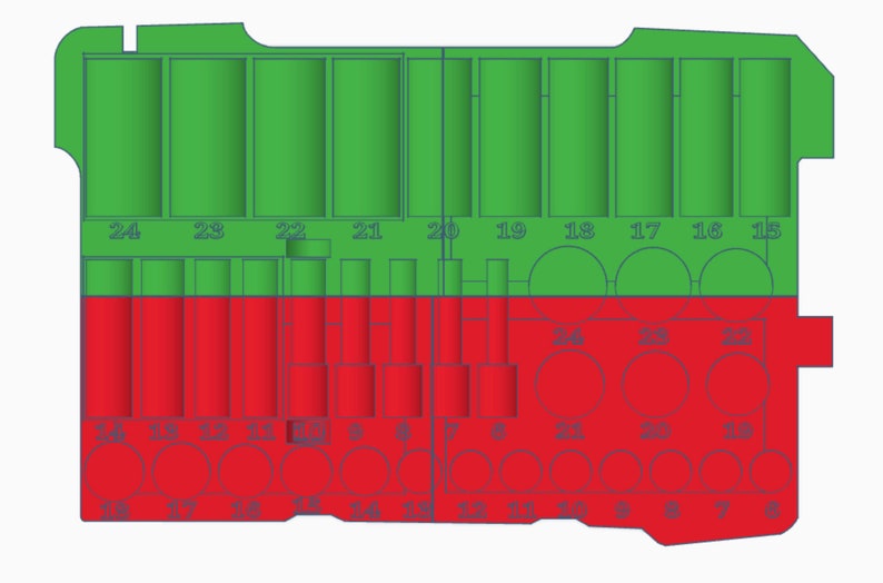 Custom STL File: Milwaukee Packout Low-profile Organizer for Tekton 3/8 ...